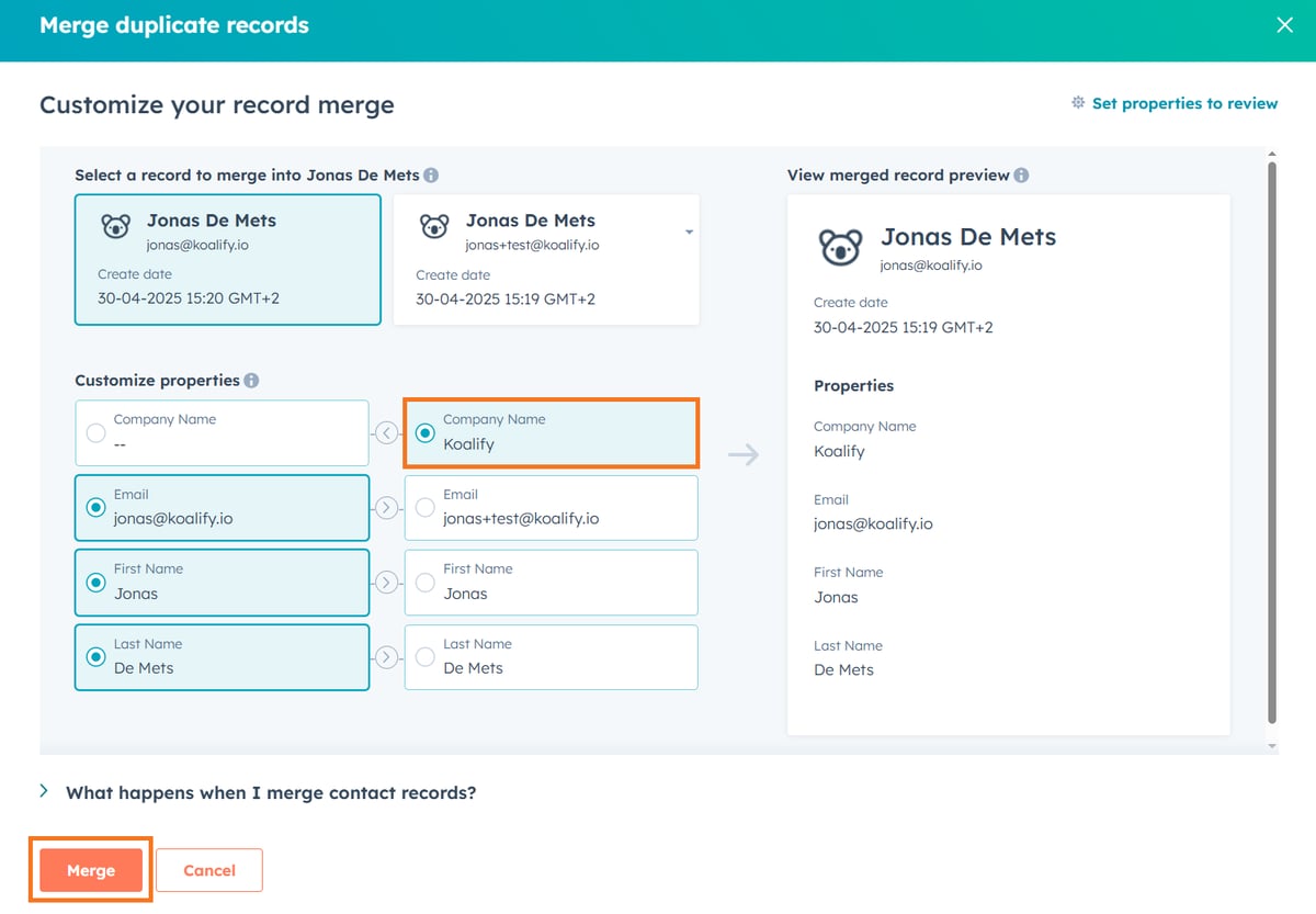 How to Merge Contacts in HubSpot (Manual or in Bulk)